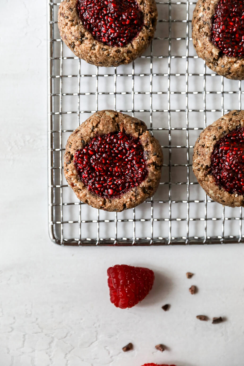 Easy Gluten-free Chocolate Raspberry Thumbprint Cookies — Jessi's Kitchen